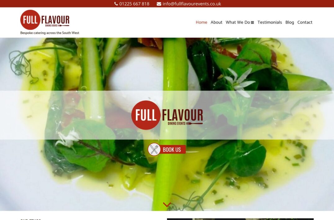 Web Design Bristol, UK, Full Flavour Events