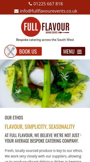 Web Design Bristol, UK, Full Flavour Events