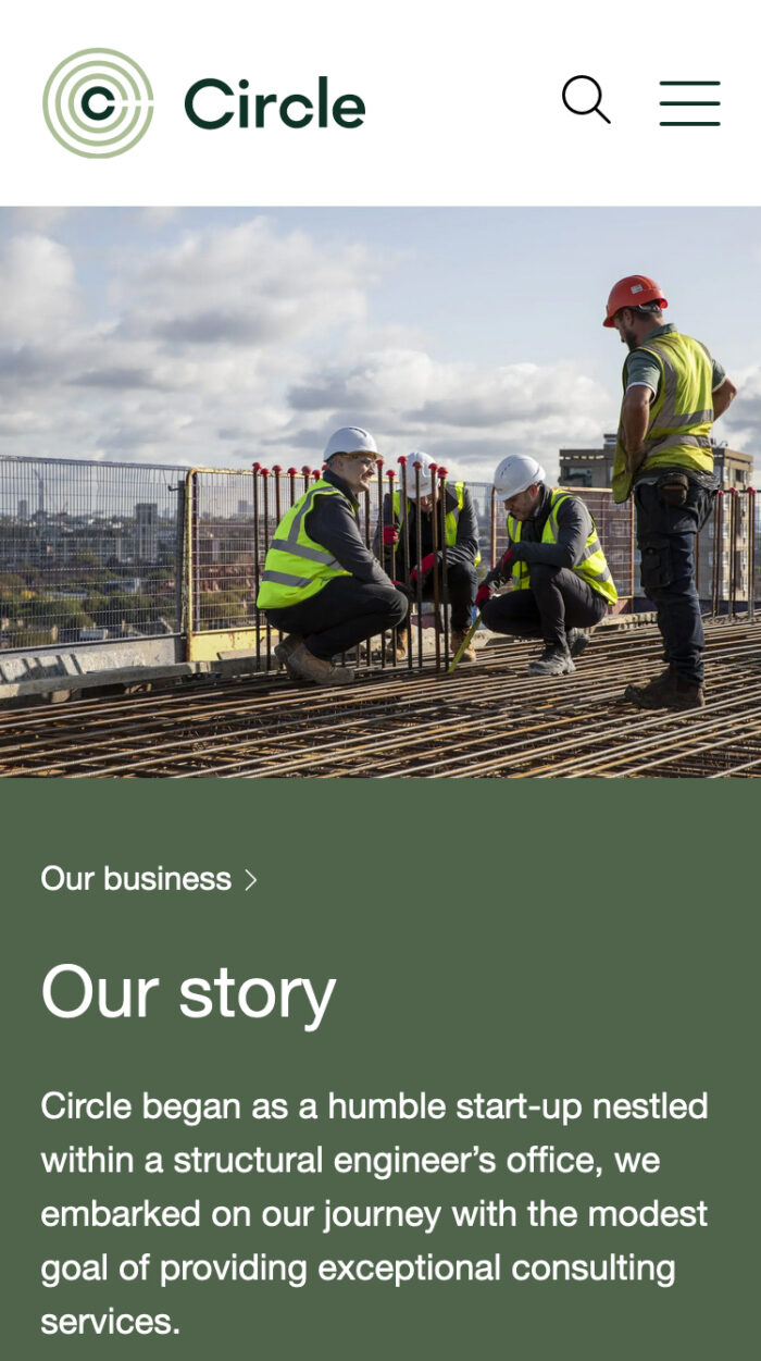 Web Design London, UK, Circle Development