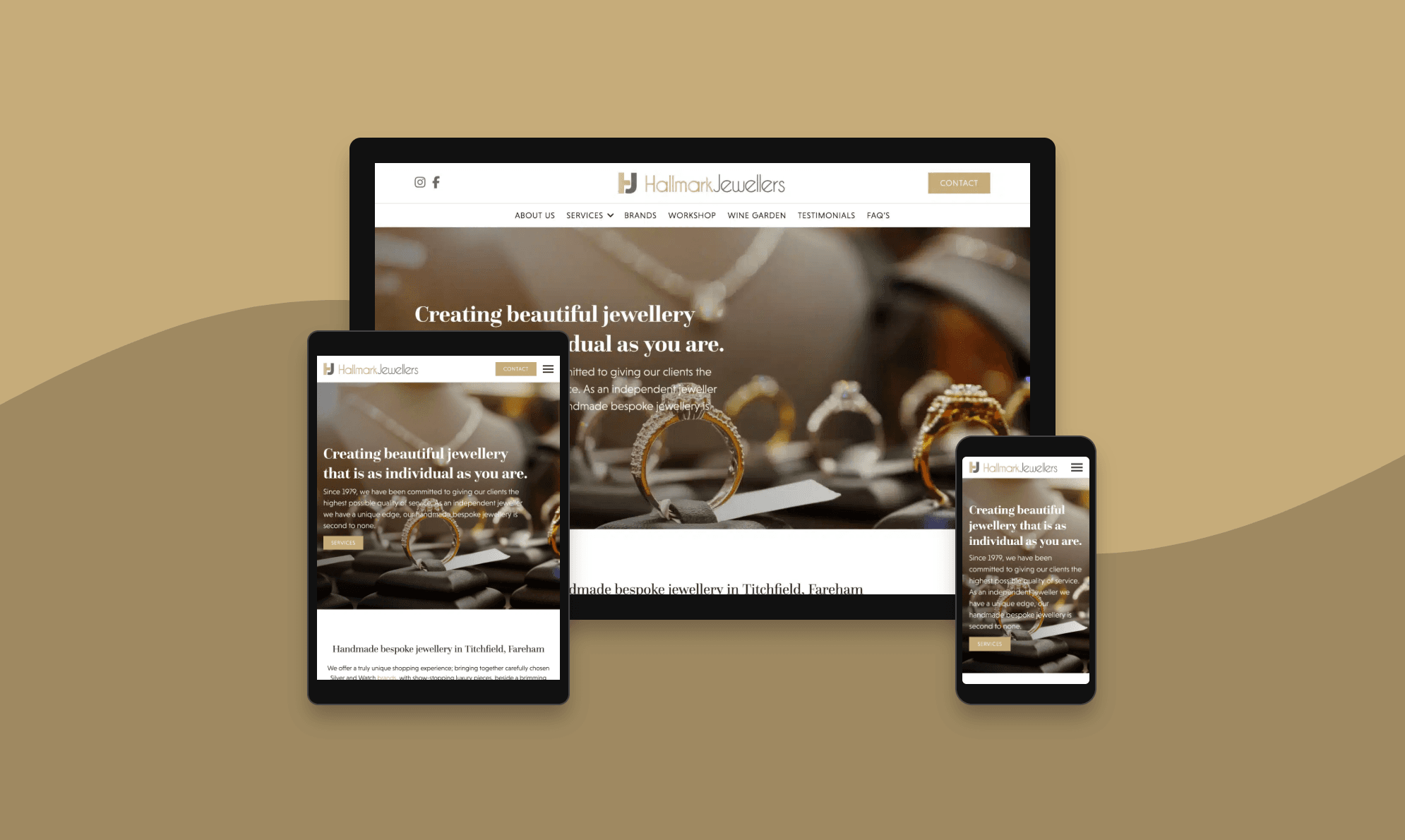 Web Design Titchfield, Hampshire, Hallmark Jewellers